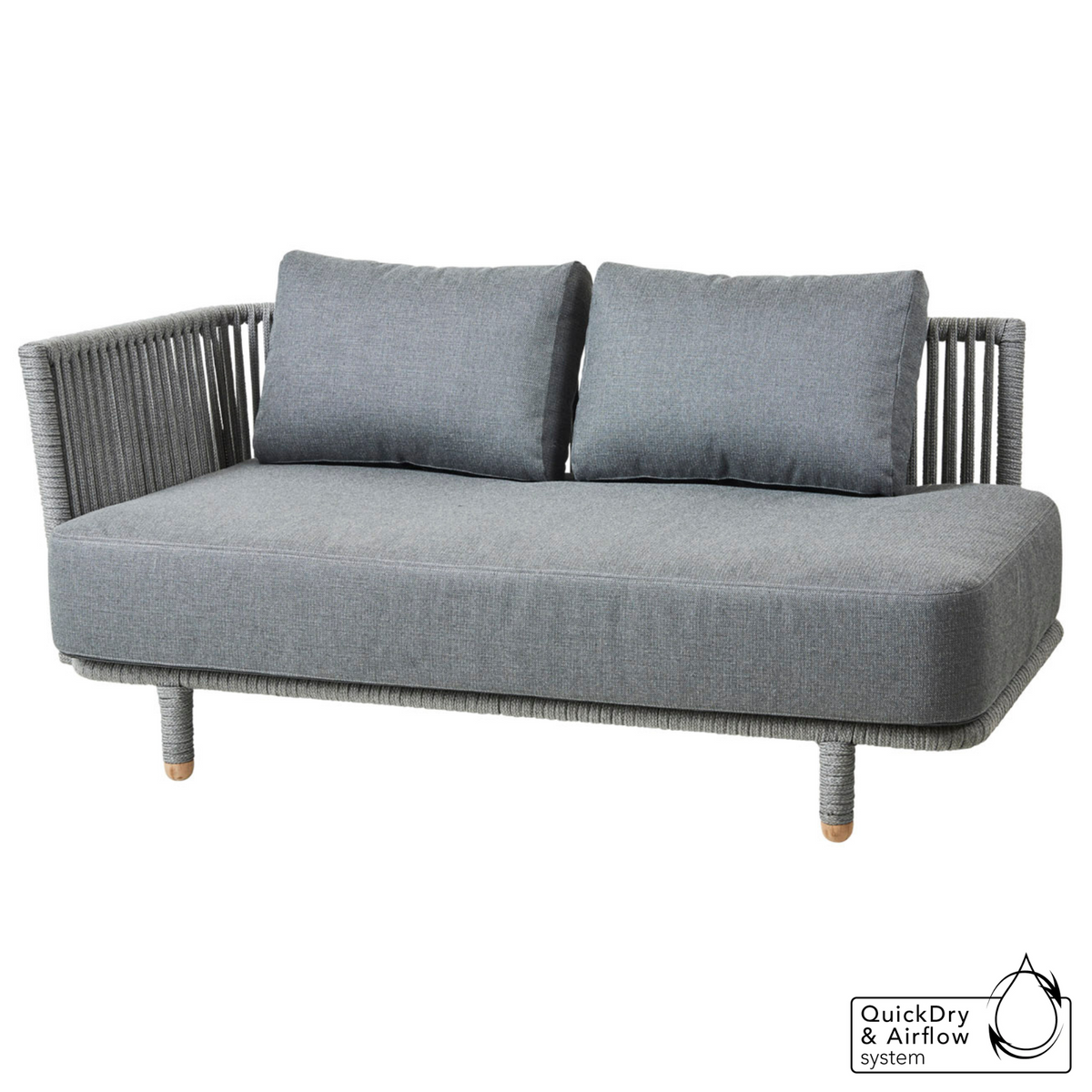 Cane-line Moments 2-Seater Sofa Right Module – Luxury Outdoor Seating ...