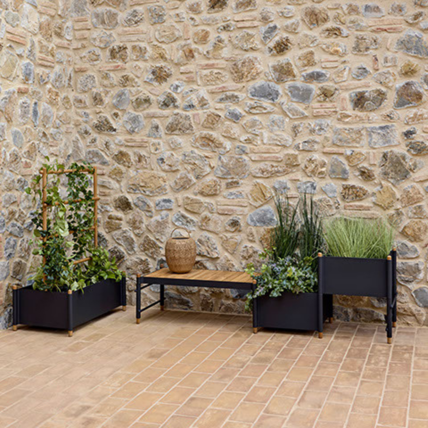 Cane-line Sticks Teak Planter Rack – Premium Teak Vertical Garden ...